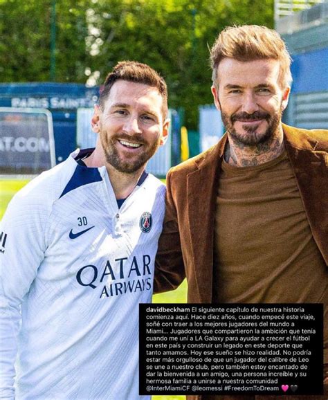 Veronica Brunati On Twitter David Beckham En IG Para Lionel Messi