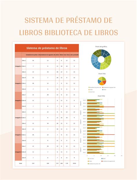 Plantilla De Formato Excel Sistema De Préstamo De Libros Gestión De Bibliotecas Y Hoja De