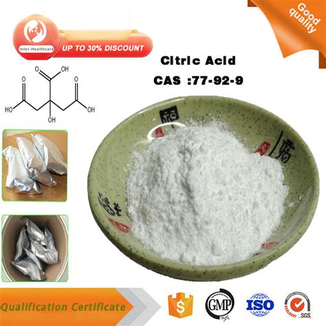Hot Sale Food Additive Citric Acid Monohydrate Powder CAS 77 92 9