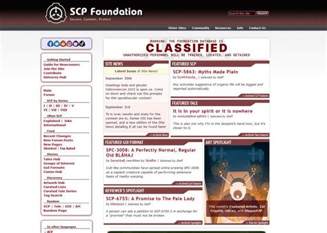 Scp Wiki Front Page Rehaul Scp Foundation Amino