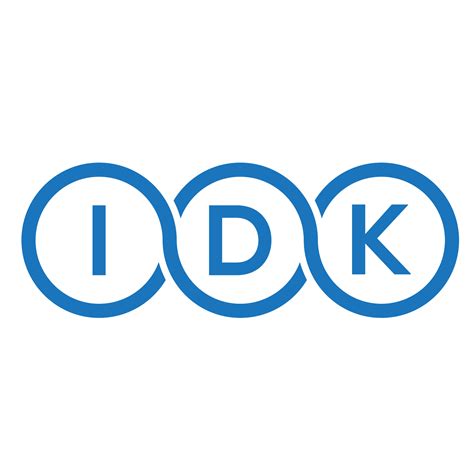 IDK Letter Logo Design On White Background IDK Creative Initials