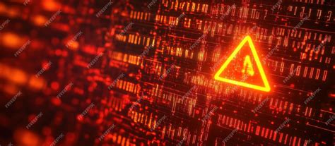 Cybersecurity Warning Digital Security Alert Premium Ai Generated Image