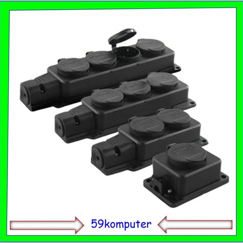 Jual Terminal Stop Kontak Anti Air Ip54 Dengan Penutup 16a 250v Eu Plug