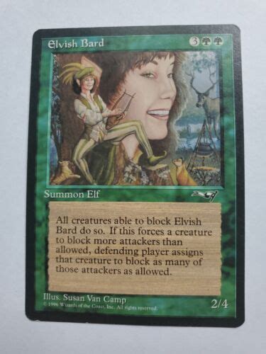 Mtg Magic The Gathering Card Elvish Bard Summon Elf Green Alliances