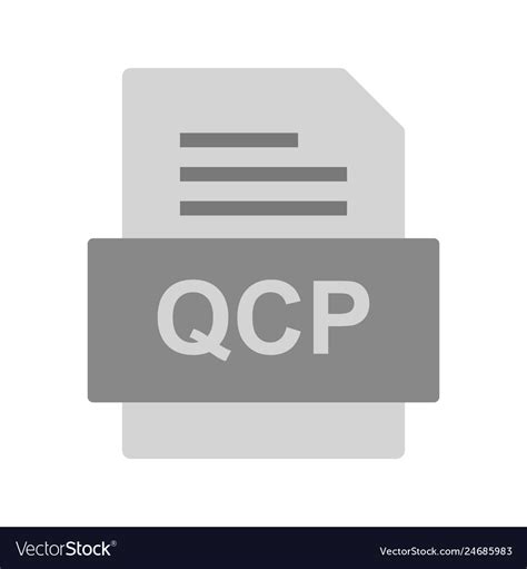 Qcp File Document Icon Royalty Free Vector Image