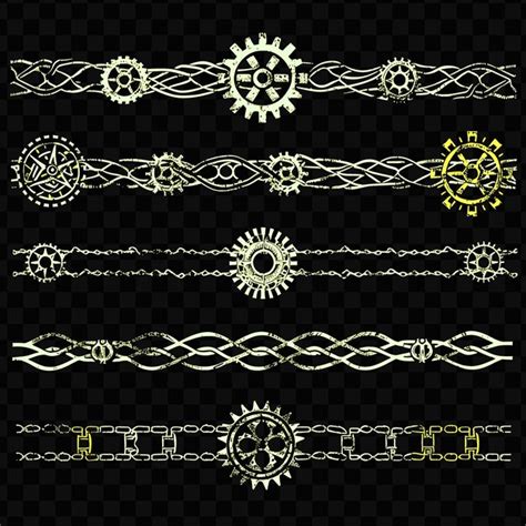 Premium Psd A Set Of Patterns For The Design Of The Gears