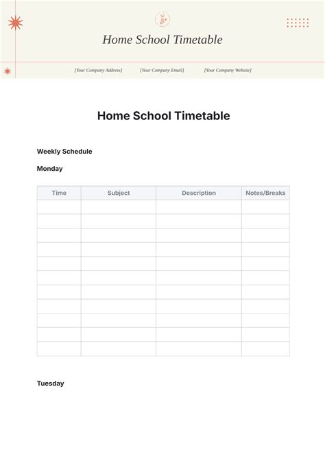 Free GCSE Revision Timetable Template To Edit Online