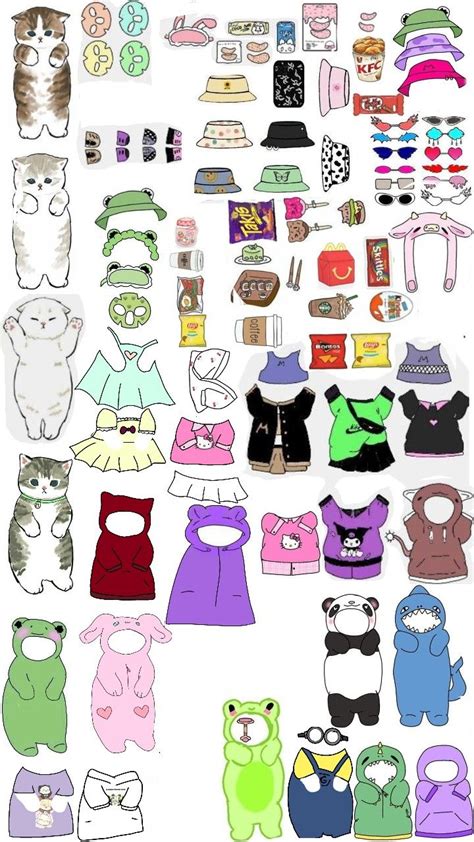 Cat Template Paper Doll Template Paper Dolls Printable Printable