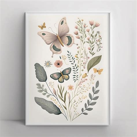 Butterfly Printable Wall Art Cute Decor Nursery Wall Art Nursery