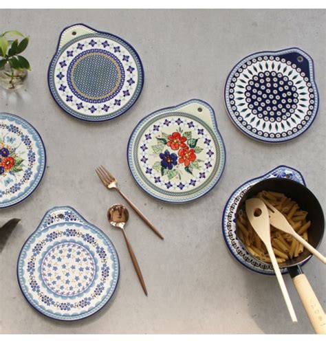 북유럽풍 도자기 냄비받침대 엔틱 코스터 인테리어 깔개 패드 그릇 베이직 티몬