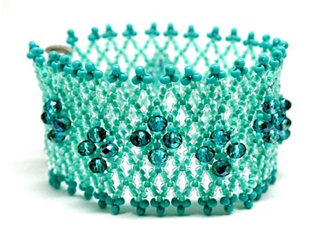 Beaded Teal Bracelet Etsy