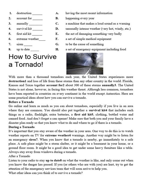 Reading Tornado 10 Grade Pdf