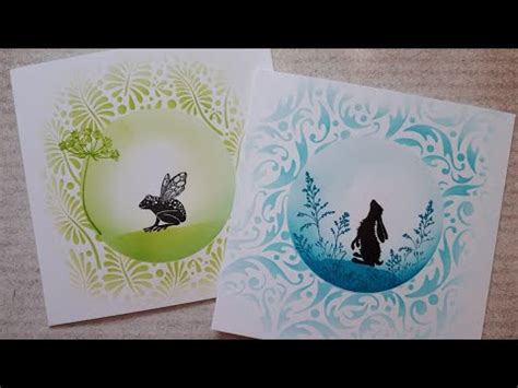Super Easy Cards With Lavinia Stamps And Stencils Youtube
