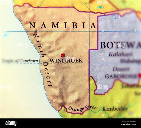 Mapa Mundial Do Deserto Da Namibia