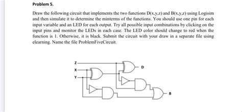 Solved Problem Draw The Following Circuit That Implements Chegg