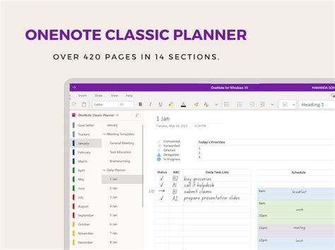 Onenote Template Onenote Digital Planner Task List Etsy Planner Pdf Onenote Template Onenote Digital Planner Task List Etsy Planner Pdf
