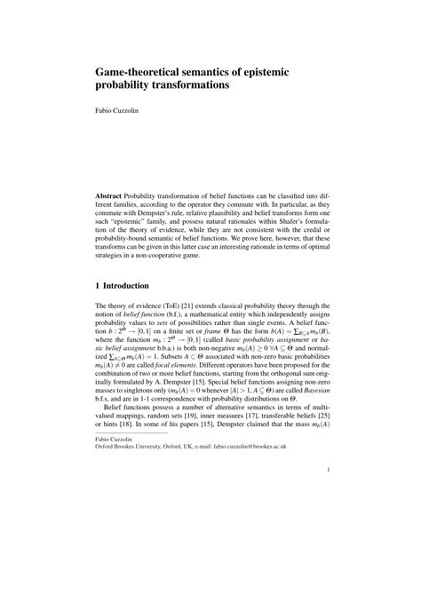 Pdf Consonant Approximations In The Belief Space
