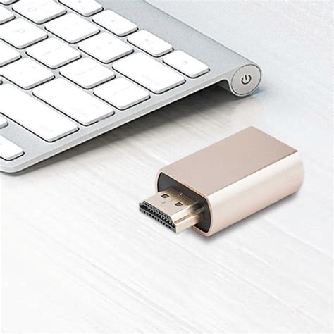 Hdmi Compatible Virtual Monitor Display Emulator Male To Female 4k Edid Ddc Dummy Plug Lock