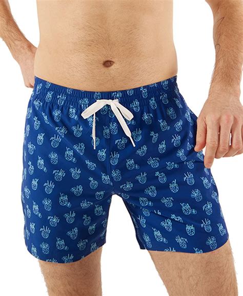 Chubbies Mens The Coladas Quick Dry 5 1 2 Swim Trunks With Boxer