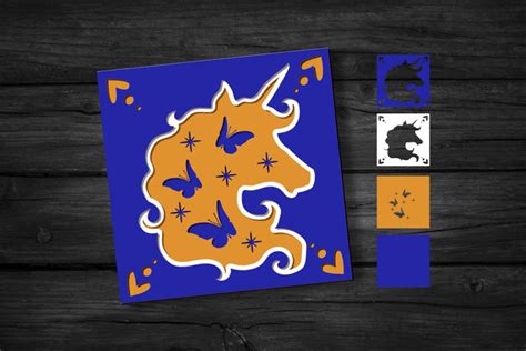 Unicorn 3d Layered Papercutting Svg Artbubbles