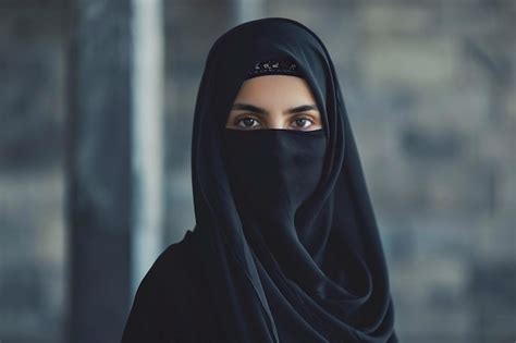 Premium Photo Muslim Woman Wearing Niqab And Looking At Camera