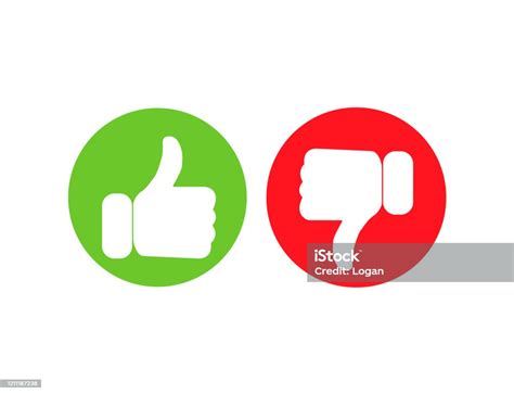 엄지 손가락 위아래로 벡터 일러스트레이션을 참조하십시오 아이콘 집합입니다 개념에 대한 스톡 벡터 아트 및 기타 이미지 개념