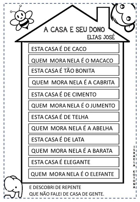 Educa O Infantil Facil A Casa E Seu Dono D Poema A Casa