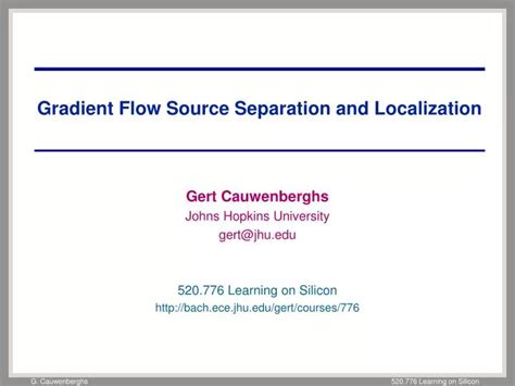 Ppt Gradient Flow Source Separation And Localization Powerpoint