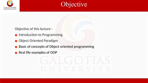 Bcse01t1003 Unit 1 Lec 1 Introduction To Ooppptx
