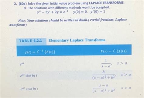 Solved 2 60p Solve The Given Initial Value Problem Using