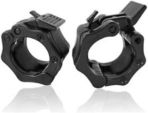 Barbell Collar With Abs Locking Assorted Color Black Sold As Pair