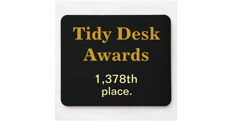 Tidy Desk Awards Cruel Funny Coworker Joke Mouse Pad Zazzle