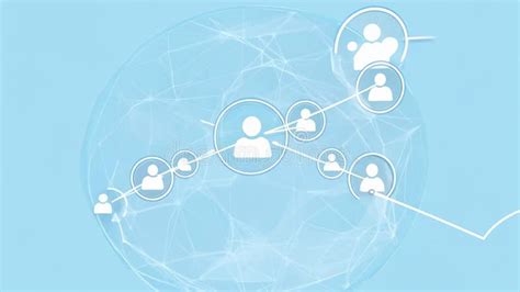 Digital Network With Light Blue Nodes And Lines Showing Global Connectivity On A Blue Background