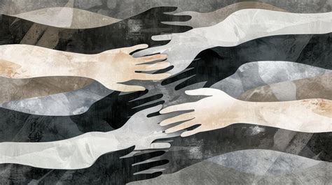 Illustration Symbolizing Systemic Racism With Diverse Hands And Skin Tones Premium Ai