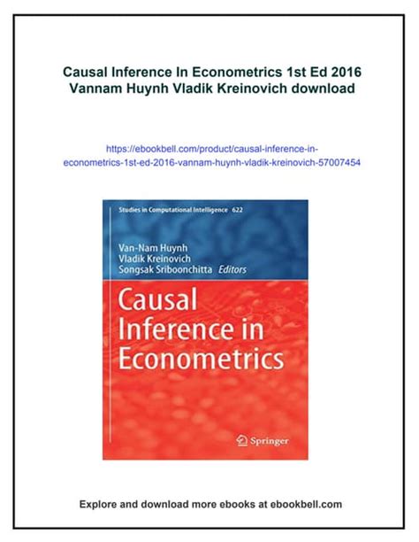 causal inference in econometrics 1st ed 2016 vannam huynh vladik