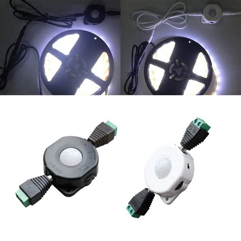 12v 24v Automatic Light Infrared Pir Body Infrared Motion Detector Sensor Switch 2dc Connector