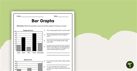 Bar Graphs Worksheet Teach Starter Worksheets Library