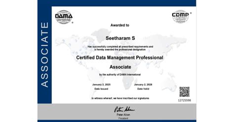 Cdmp Certification Associate • Seetharam S • Dama Cdmp Certification Seetharam S 24 Comments