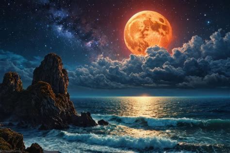 Sunset At The Beach Created With Generative Ai Software Premium Ai