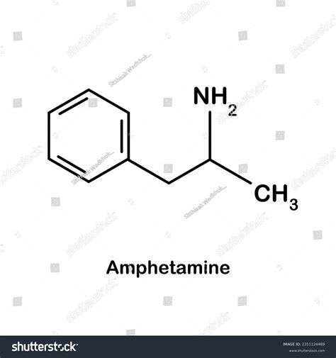 Formula Chemical Structure Amphetamine Vector Eps Stock Vector Royalty
