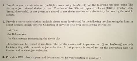 1 Provide Factory Object Oriented Design Pattern
