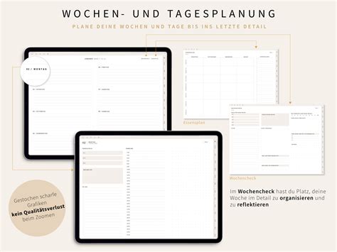 Digitaler Planer Deutsch 2023 2024 Digitales Notizbuch BUNDLE IPad