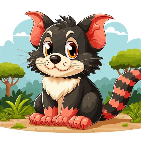 Premium Vector Cute Tasmanian Devil Vector Cartoon Illustration