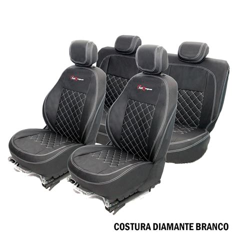 Capa De Couro Banco Diamante Renault Sandero Stepway 2015 Encosto