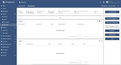how to enable remote shell feature on thingsboard iot gateway