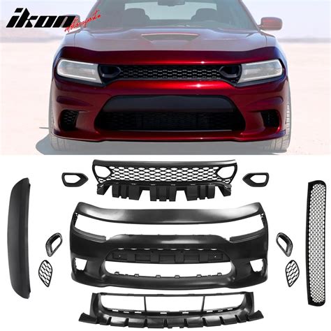 Ikon Motorsports 2015 2023 Dodge Charger 19 Srt Hellcat Front Bumper Conversion Kit Pp