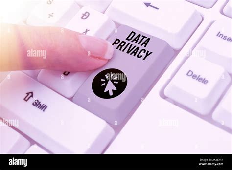 Handwriting Text Data Privacy Business Concept Internet Security And Digital Protection Of