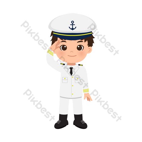 Cute Sailor Captain Chibi Vector Illustration Png Images Psd Free