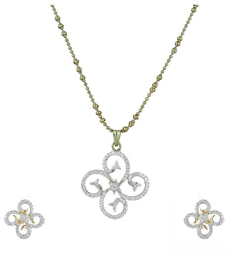 Buy Mahi Gold Plated Festive Jewelry Curlz Set Pendant Set Nl1101076g