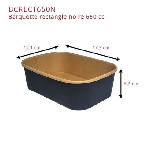 Barquette Alimentaire Carton Rectangle Noir Le Bon Emballage